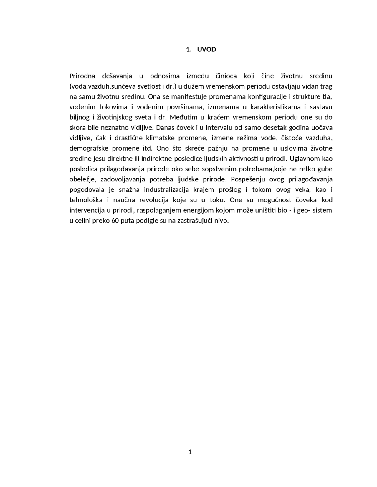 Kvalitet Zivotne Sredine Esej Predlog Zaštita životne Sredine Docsity