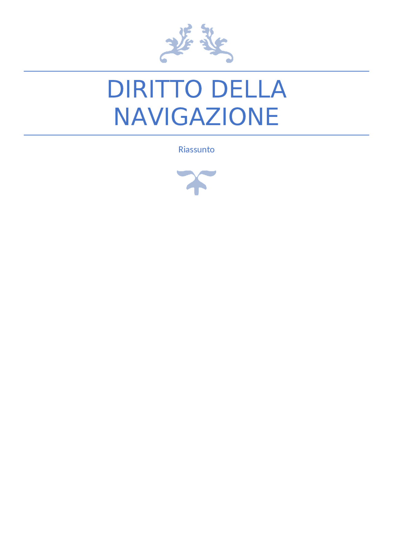 Diritto Della Navigazione Docsity