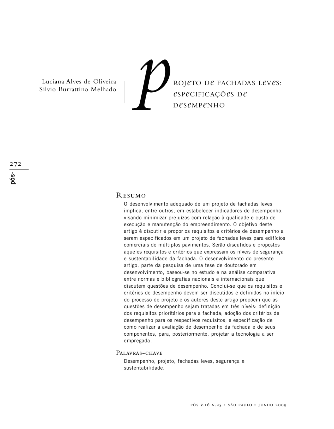 Projeto De Fachadas Leves Docsity