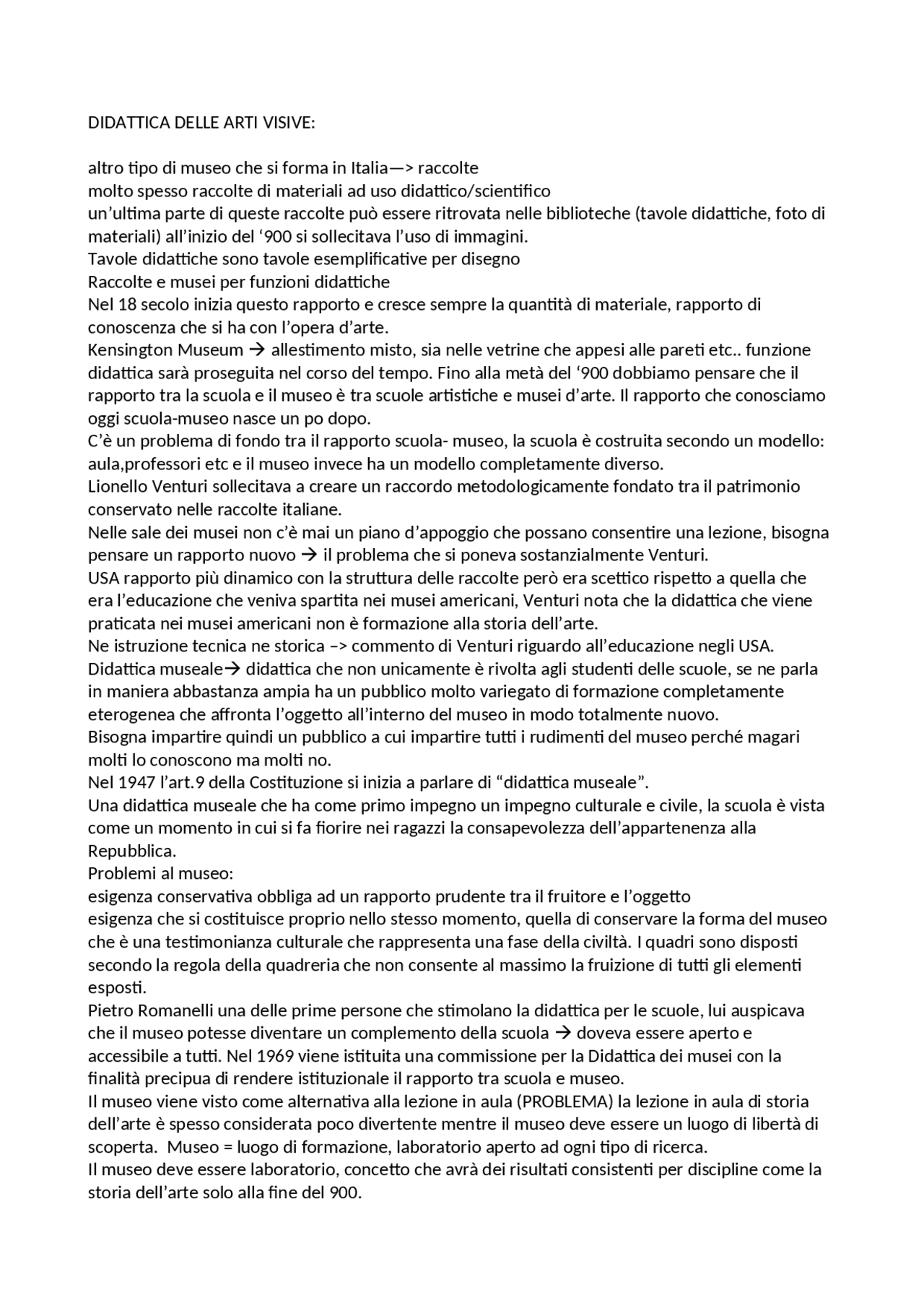 Didattica Delle Arti Visive Docsity
