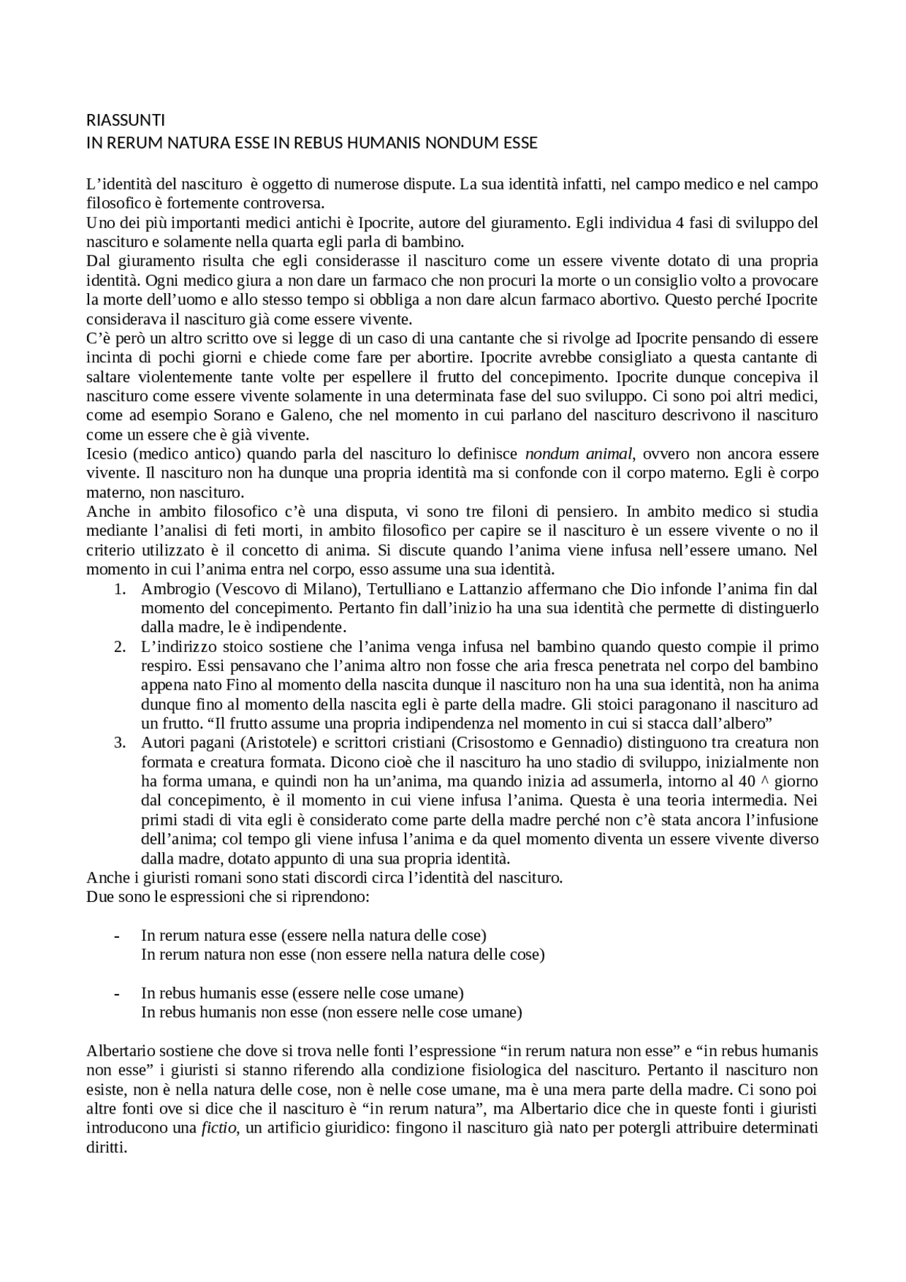 Riassunto Del Libro In Rerum Natura Docsity