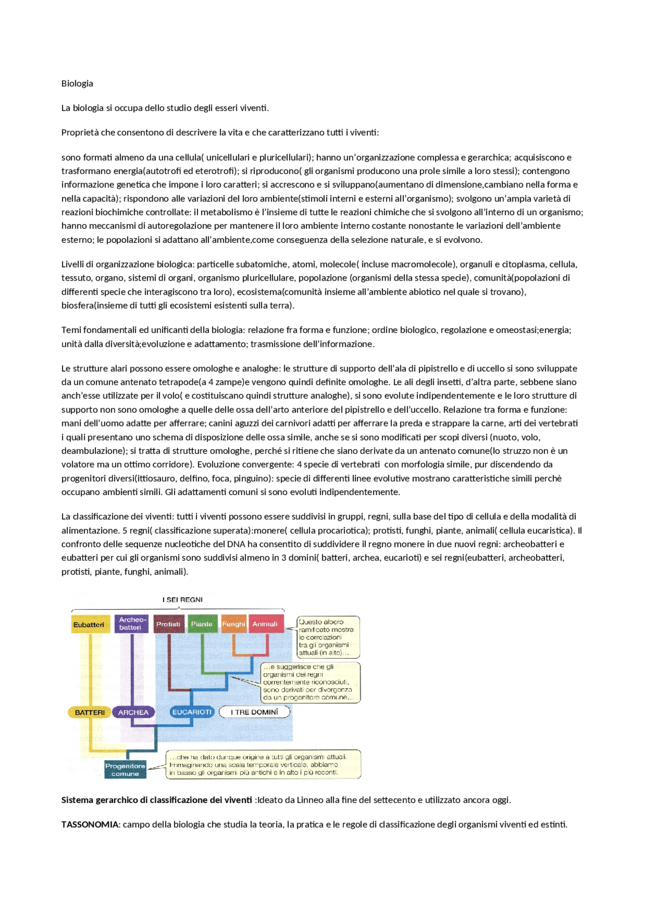 Biologia 1 Parte Alterio Appunti Di Biologia Docsity