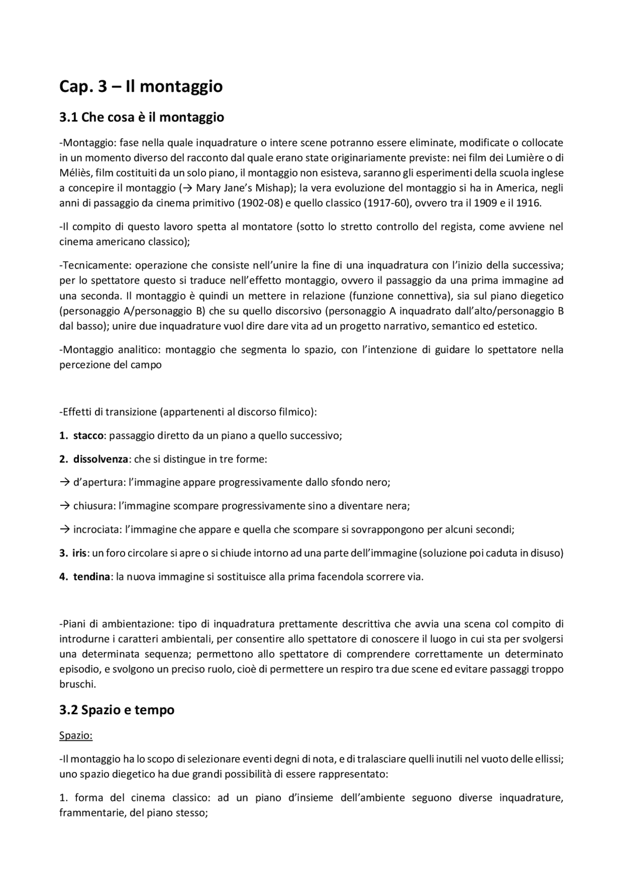 Riassunto Il Manuale Del Film Di Rondinitomasi Docsity