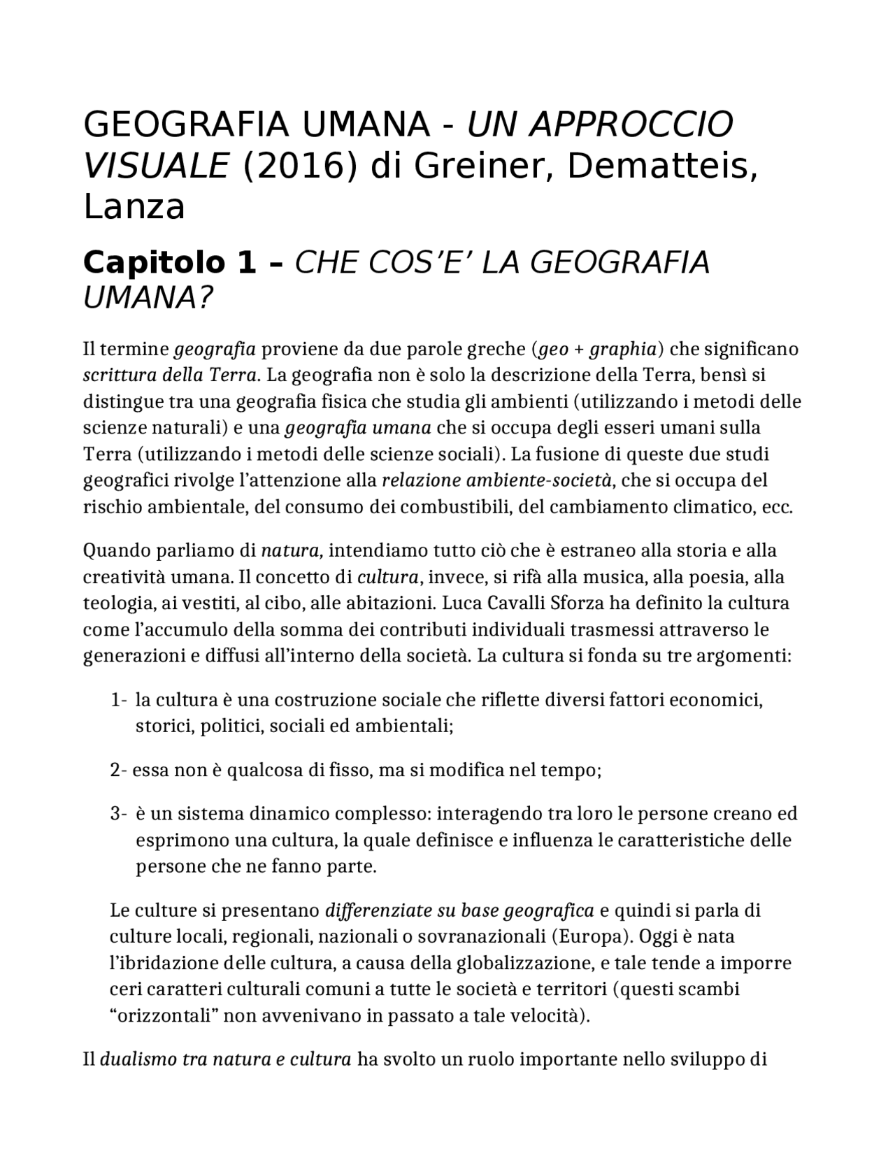 Geografia Umana Un Approccio Visuale 2016 Di Greiner Dematteis