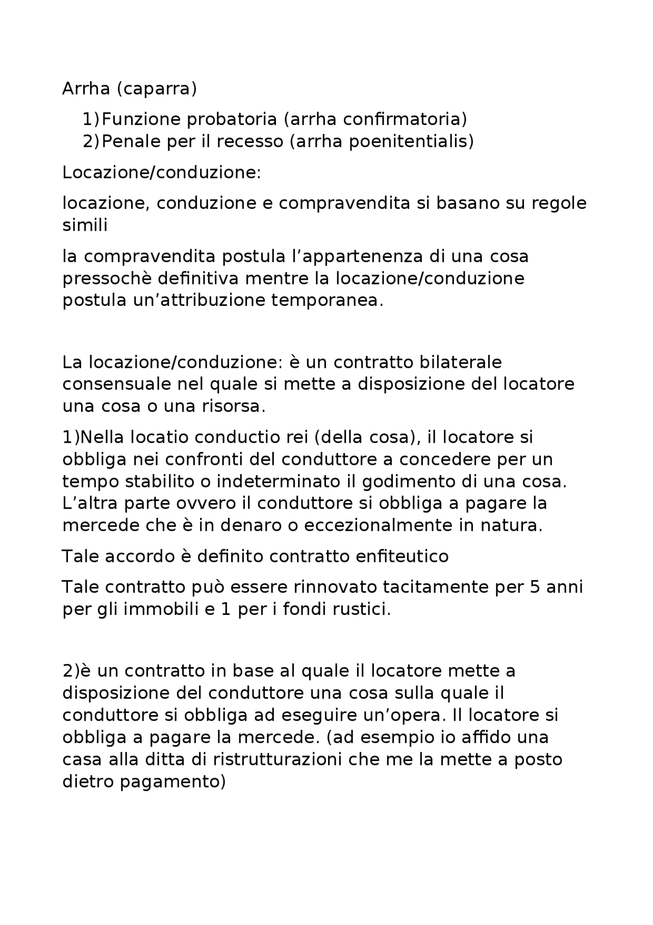Appunti Su Arrha Da Lezioni Di Filippo Briguglio Unibo Docsity