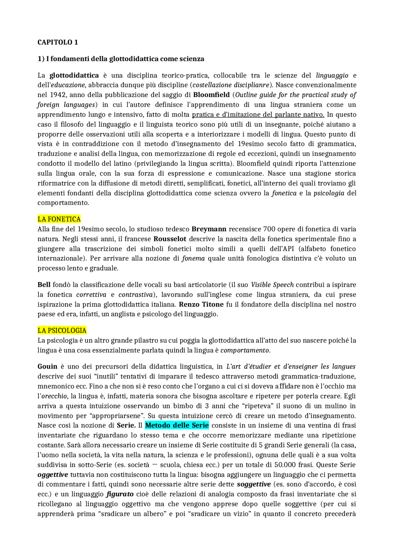 Fondamenti Di Glottodidattica Chini Bosio Docsity
