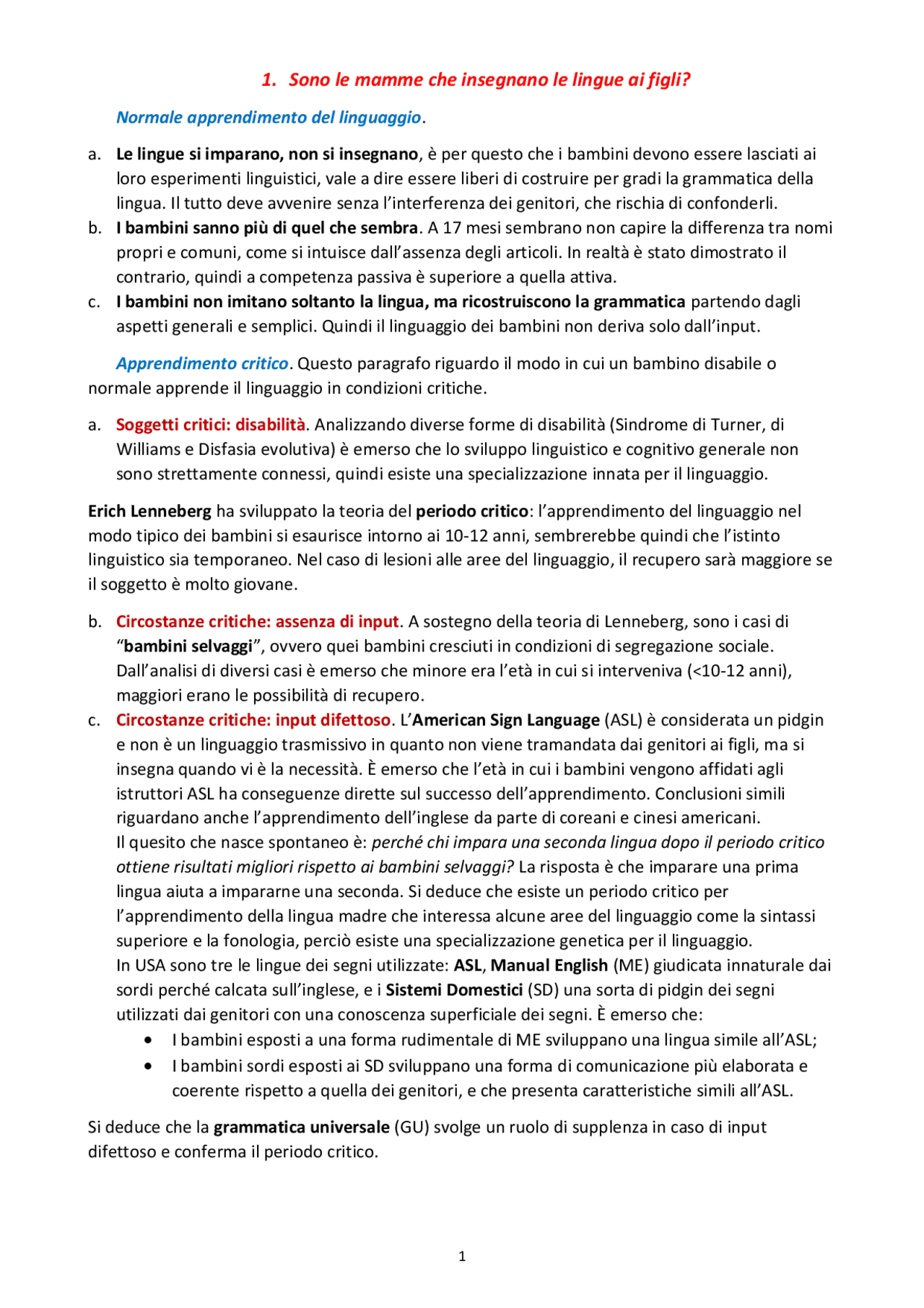 Riassunti Linguistica Parte Due M Svolacchia Docsity
