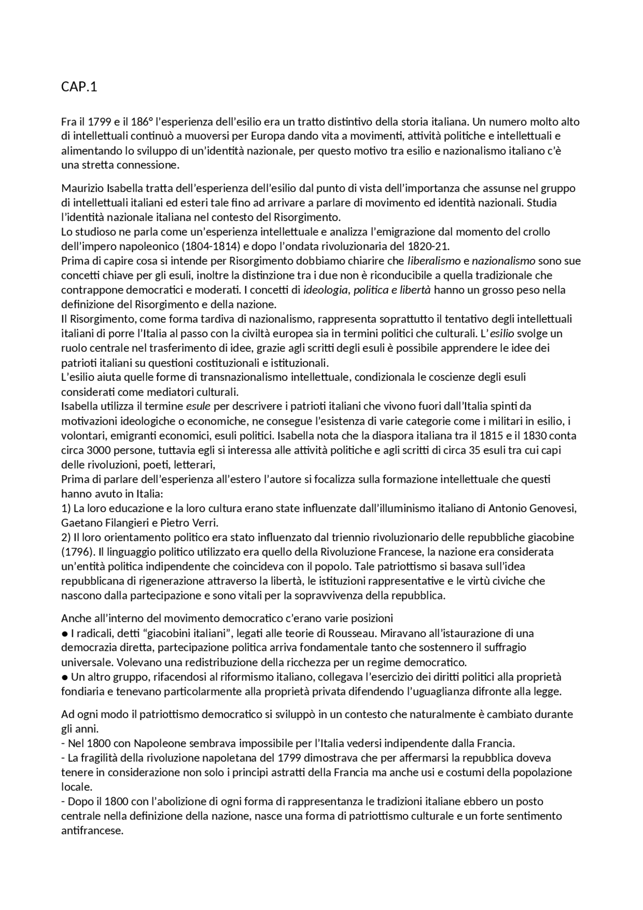 Risorgimento In Esilio Maurizio Isabella Riassunto Docsity