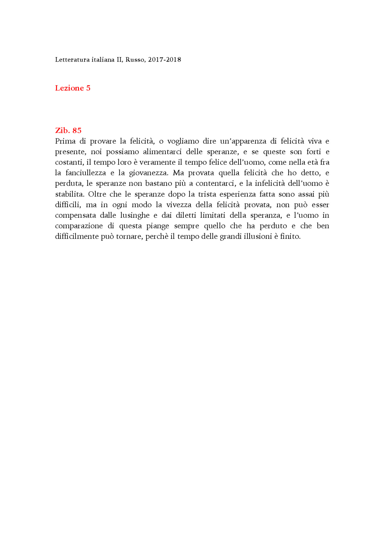 Lezioni Emilio Russo Docsity