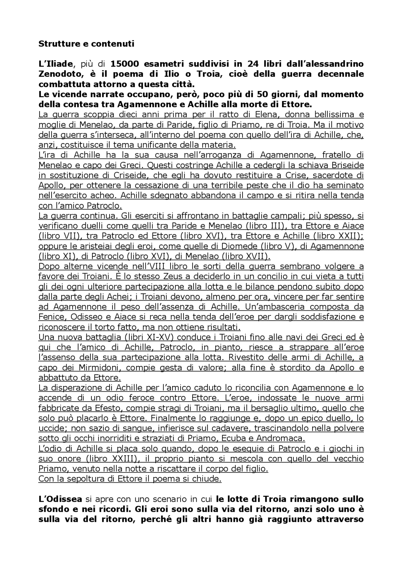 Letteratura Greca Iii Anno Liliade Docsity