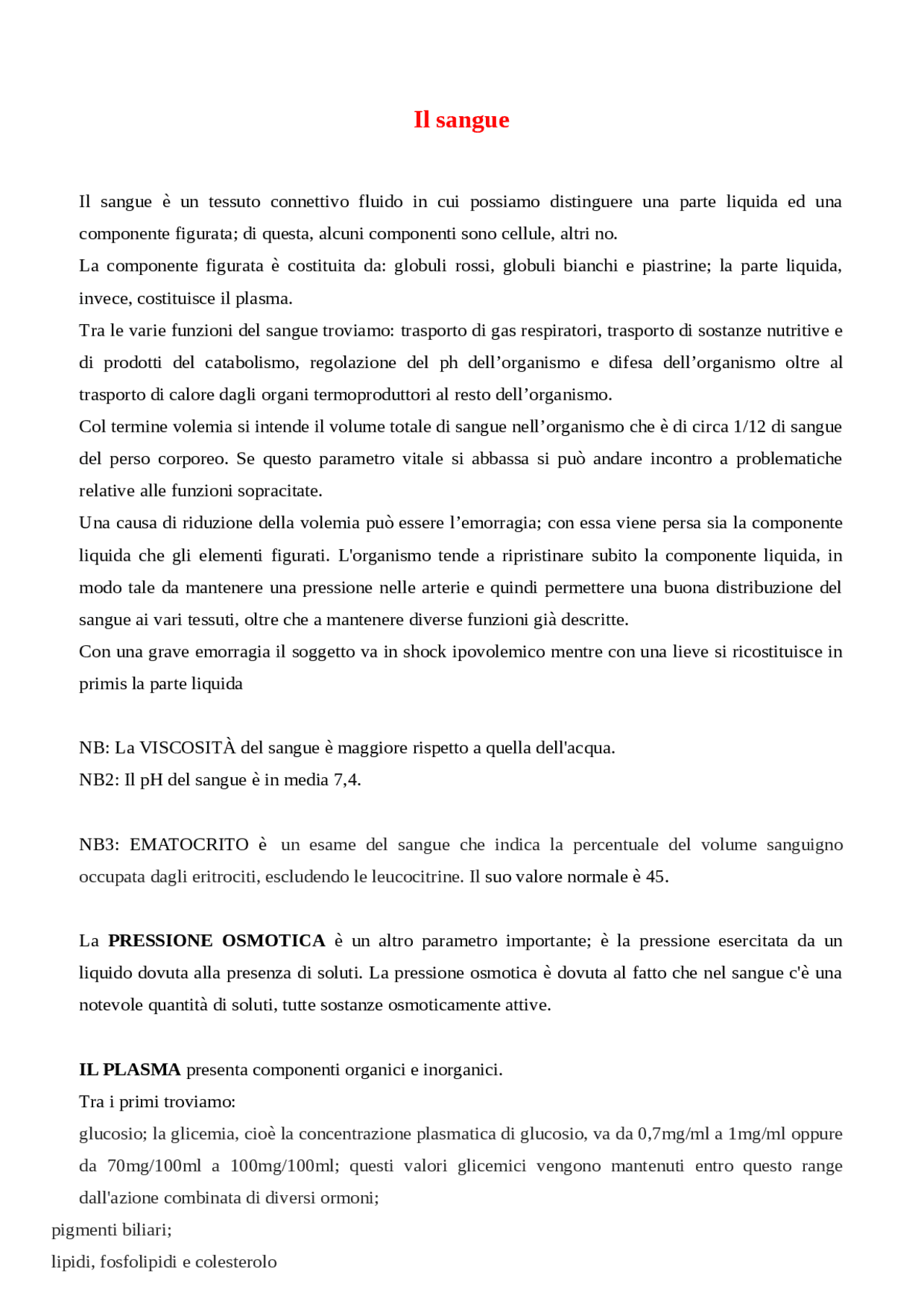 Riassunti Fisiologia Università Docsity