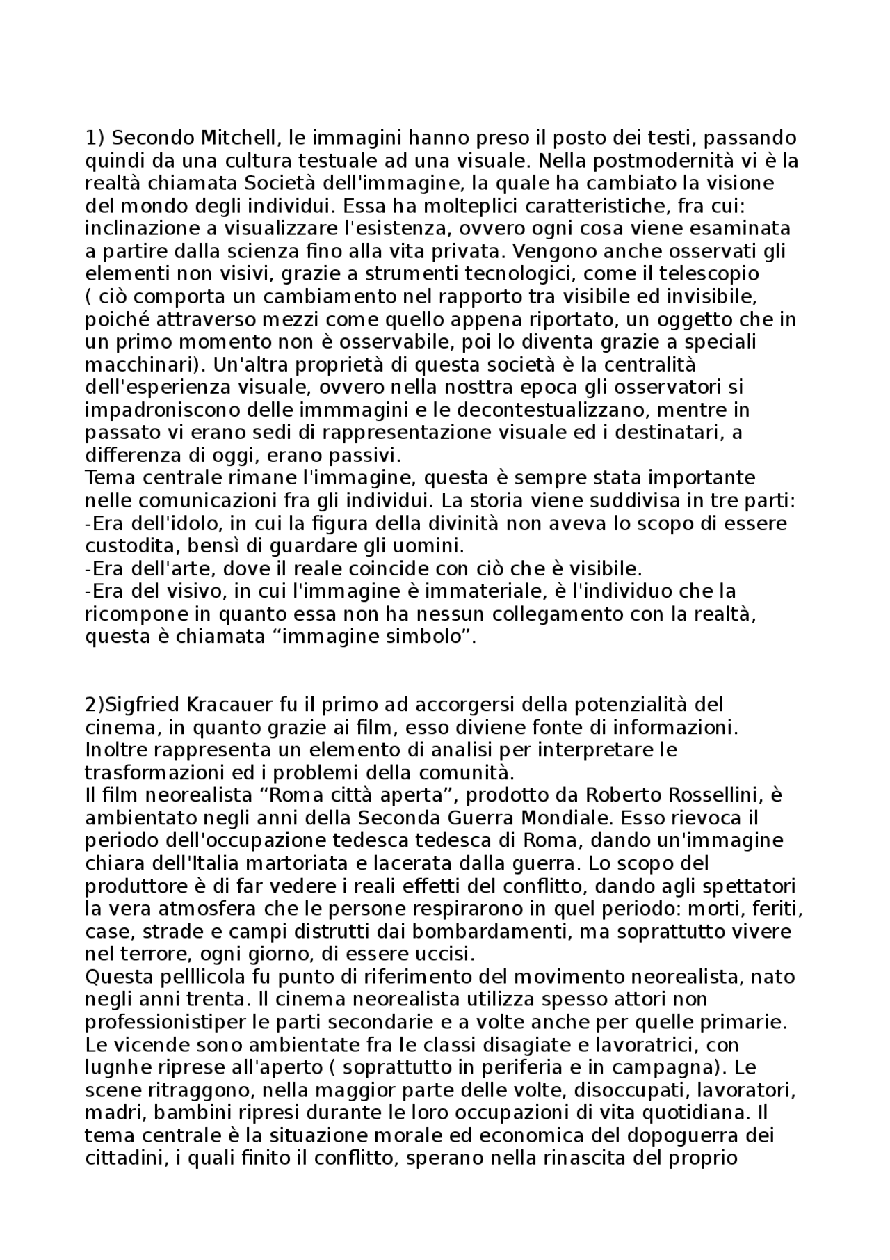 Riassunto Sociologia Visuale Del Servizio Sociale Docsity