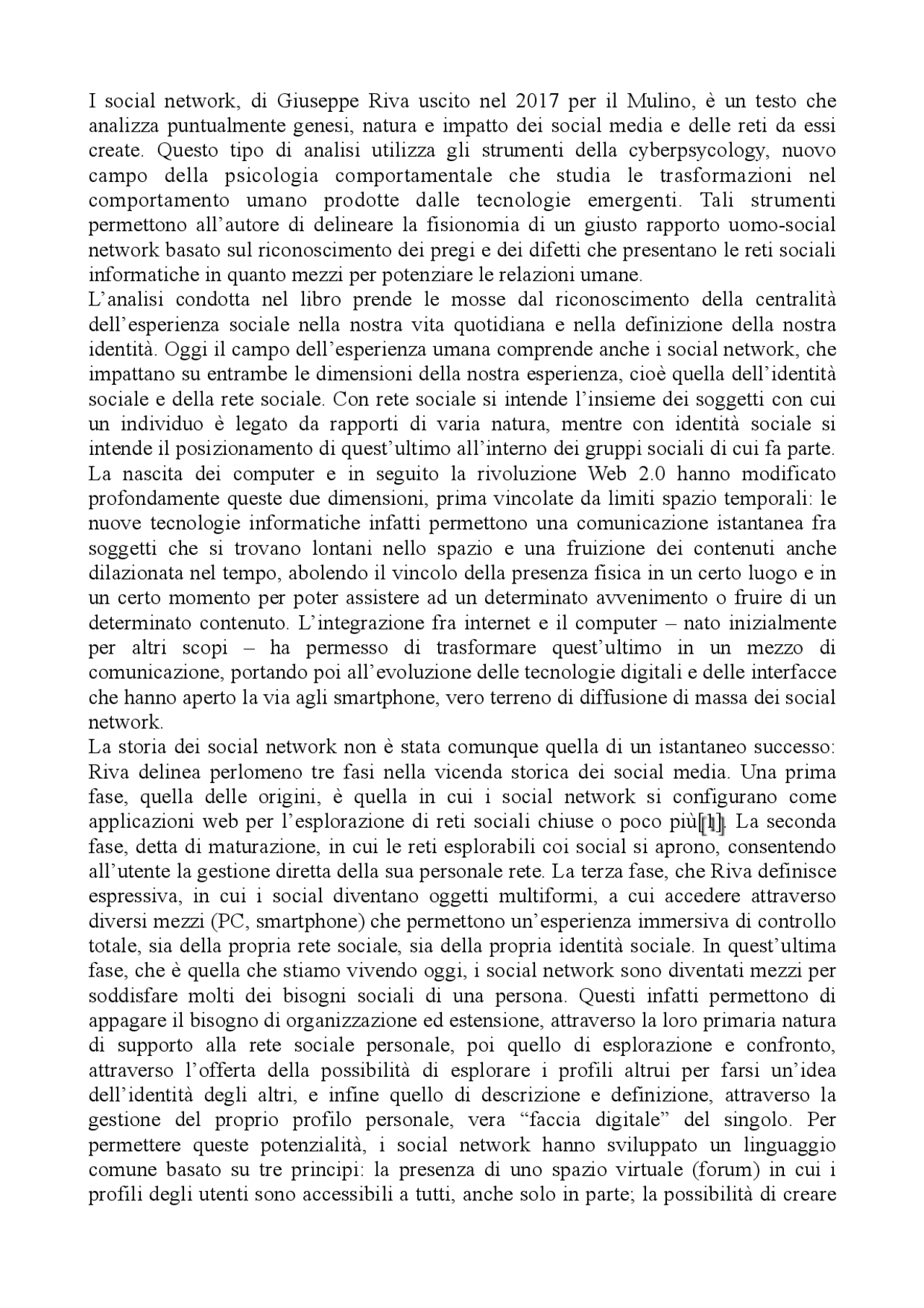I Social Network Di Riva Docsity