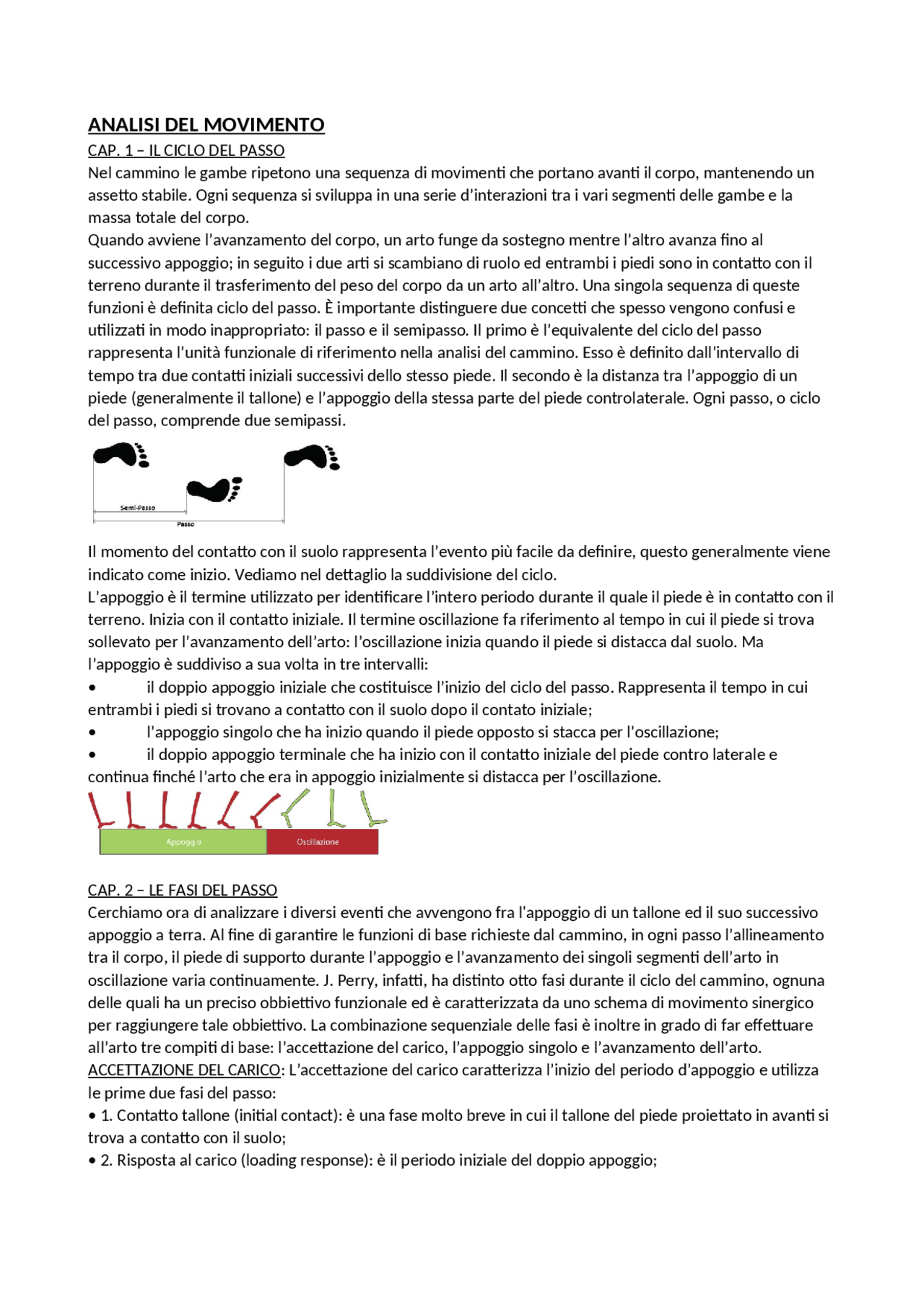 Riassunto Analisi Del Movimento Docsity