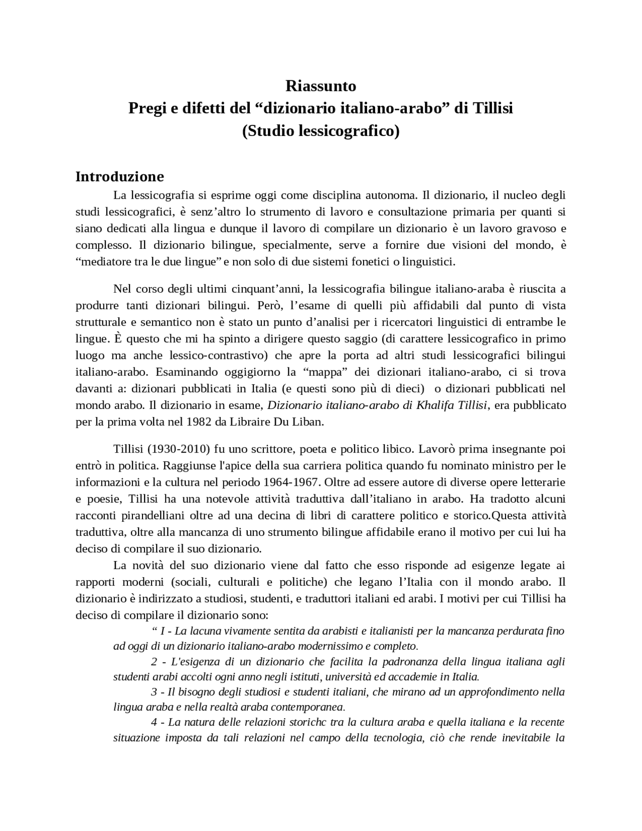 pregi e difetti del dizionario italiano-arabo di Tillisi: studio lessicografico | Essays ...