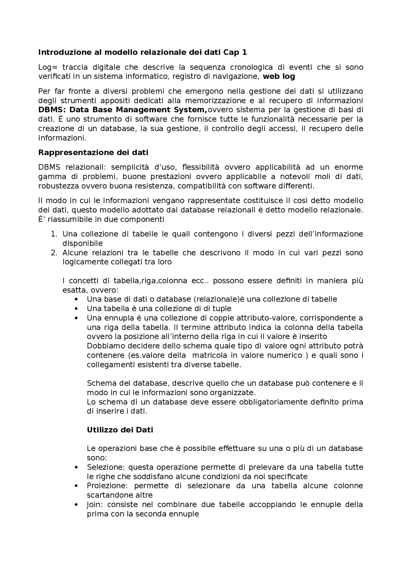 Riassunto Libro Per Esame Informatica Docsity