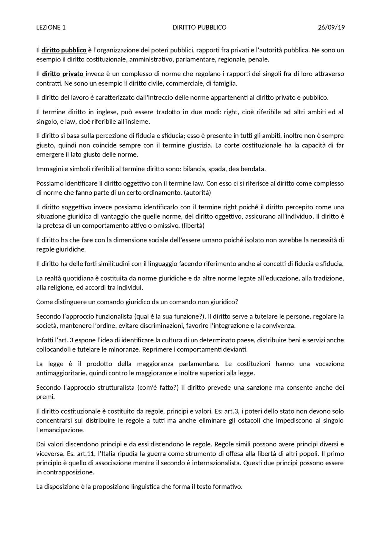 Caratteristiche Delle Costituzioni Docsity
