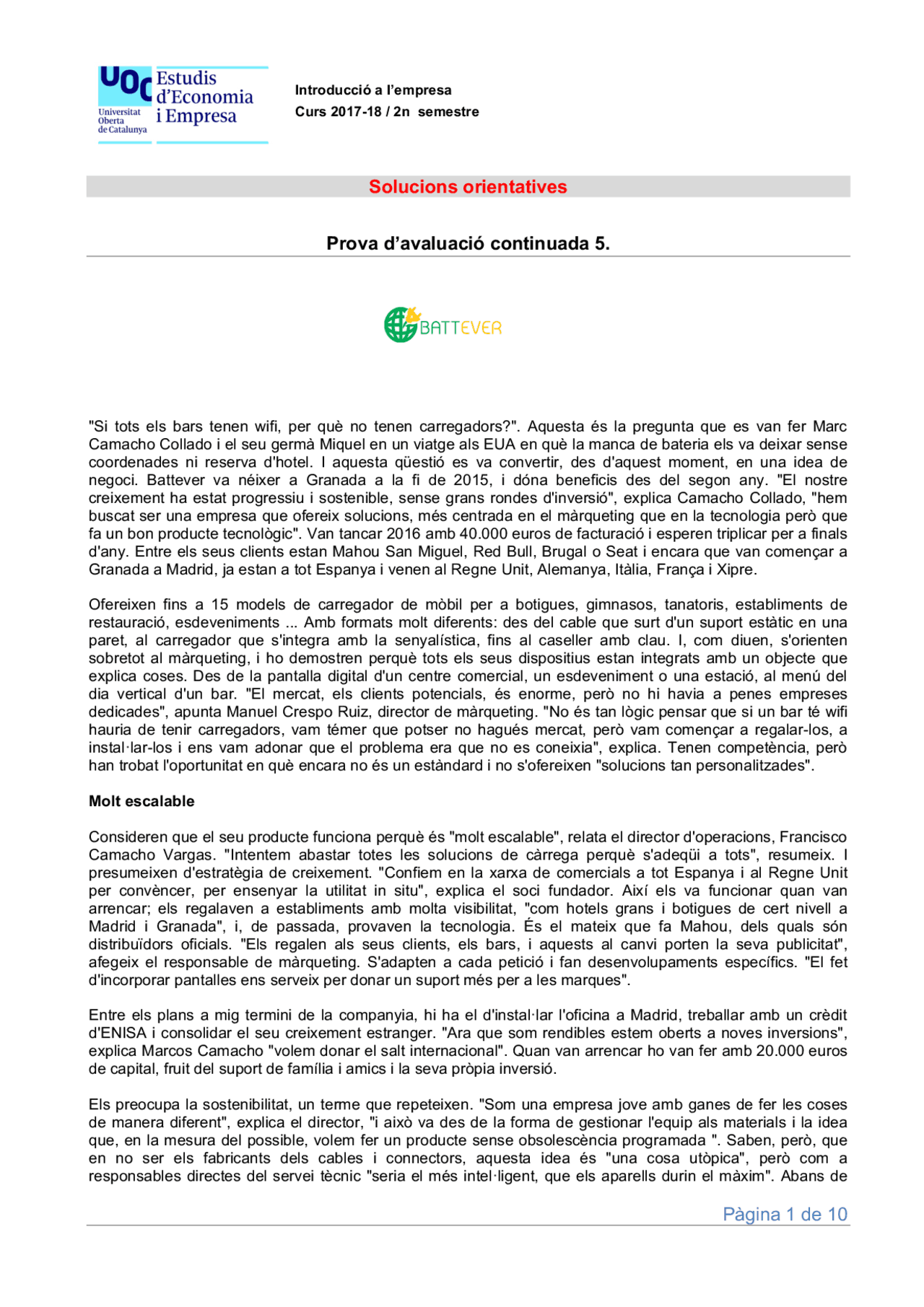 Solucio Pac 5 Intro Empresapdf Docsity