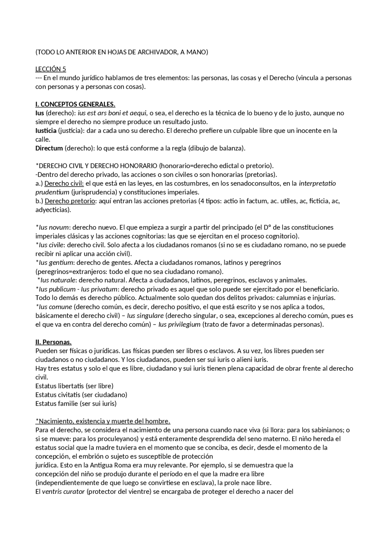 Derecho Romano 1er Cuatri Ambas Partes Ucm Docsity