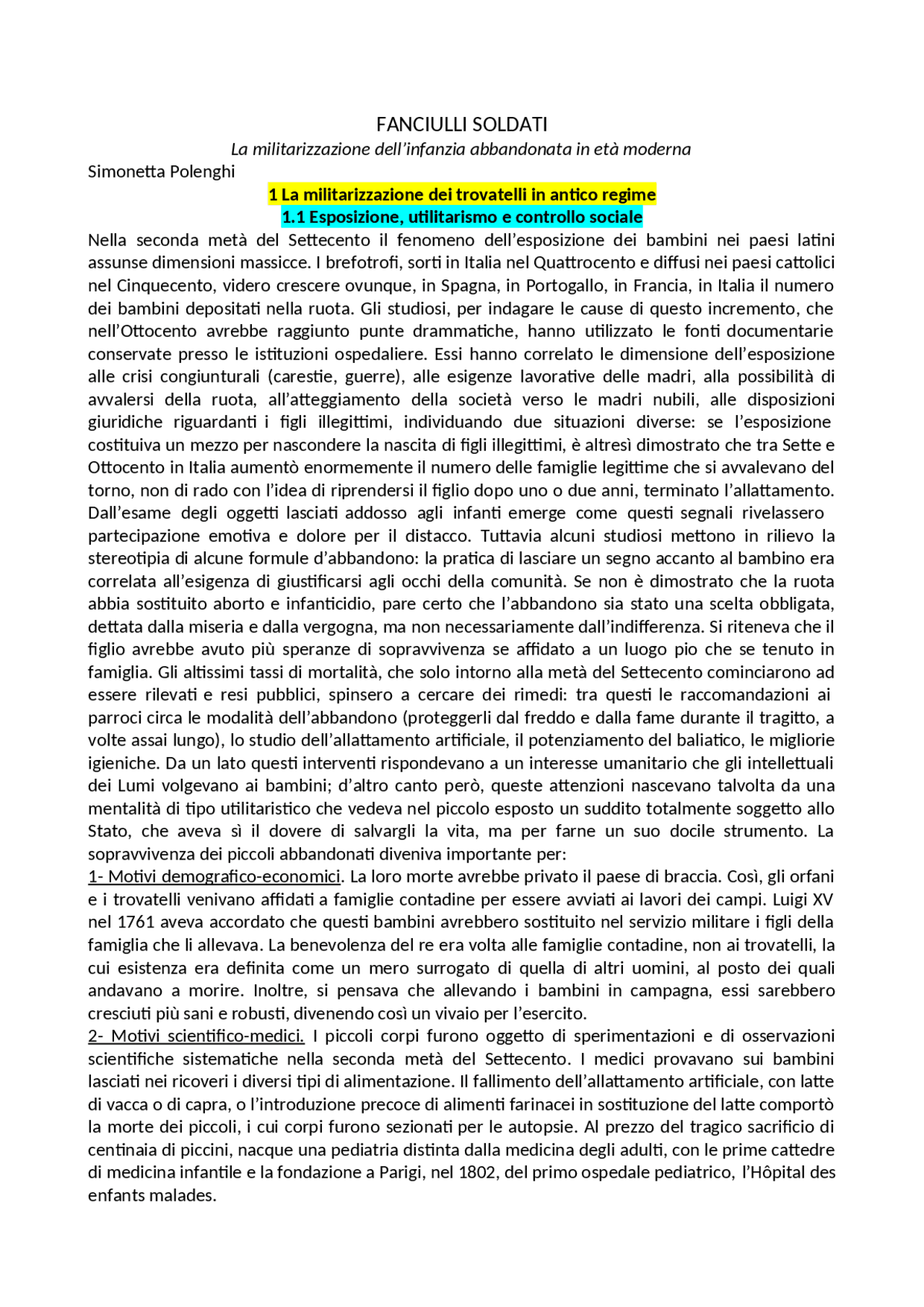 Fanciulli Soldati Di Simonetta Polenghi Docsity