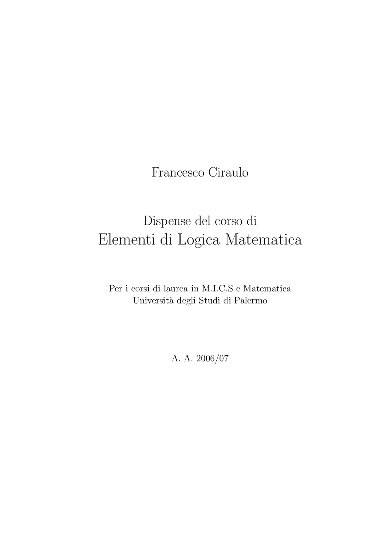 Dispense Di Logica Matematica Docsity