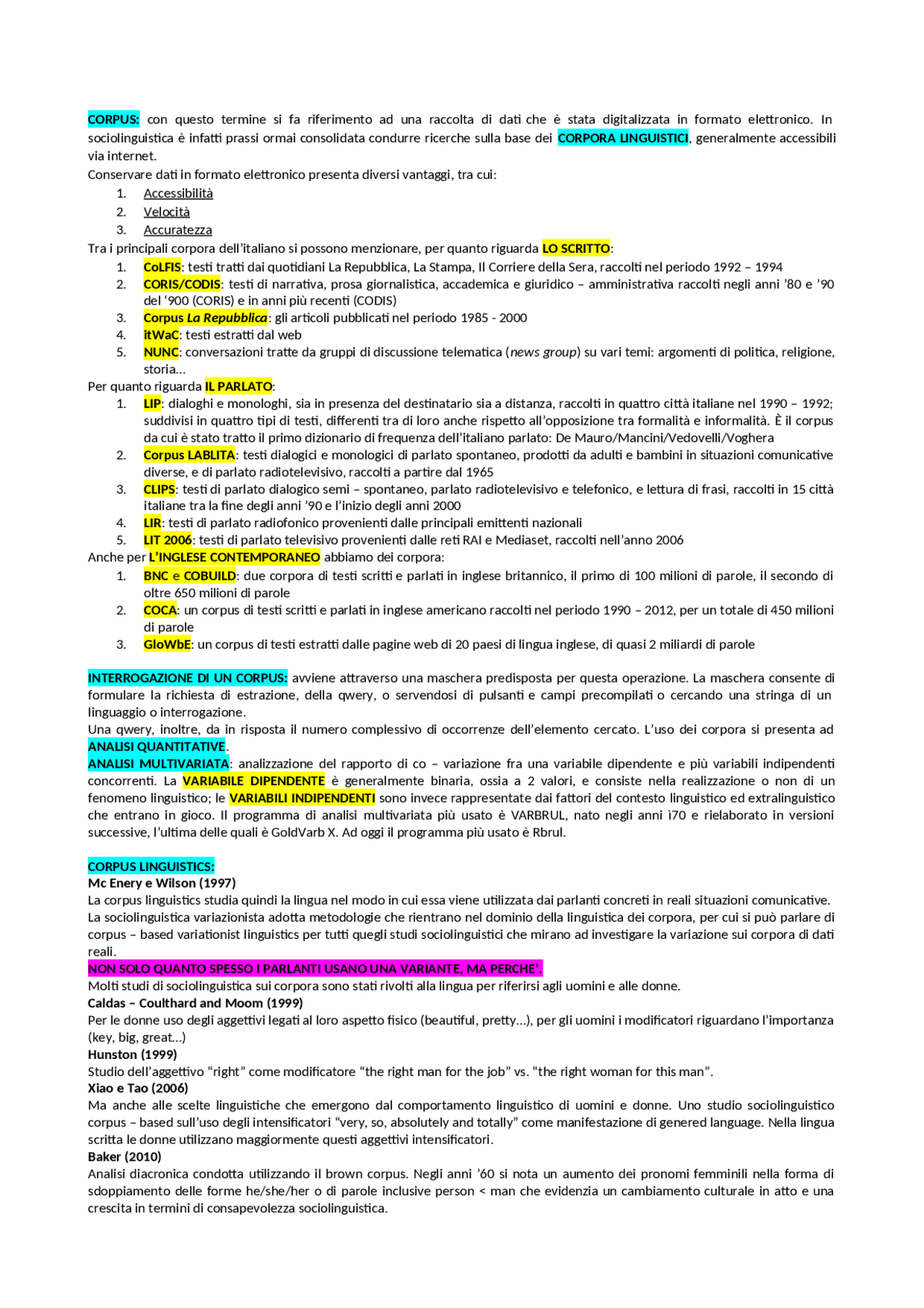 Appunti Sociolinguistica Docsity