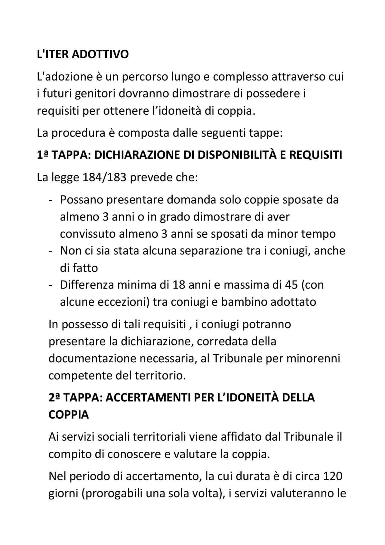 Iter Per Ladozione Docsity