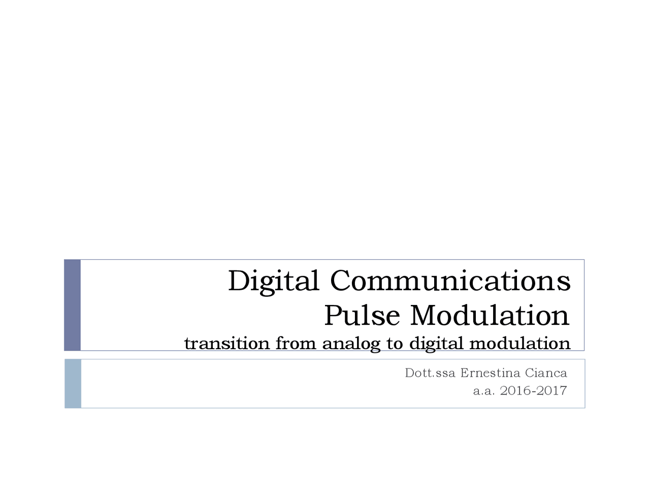 Digital Communications Docsity