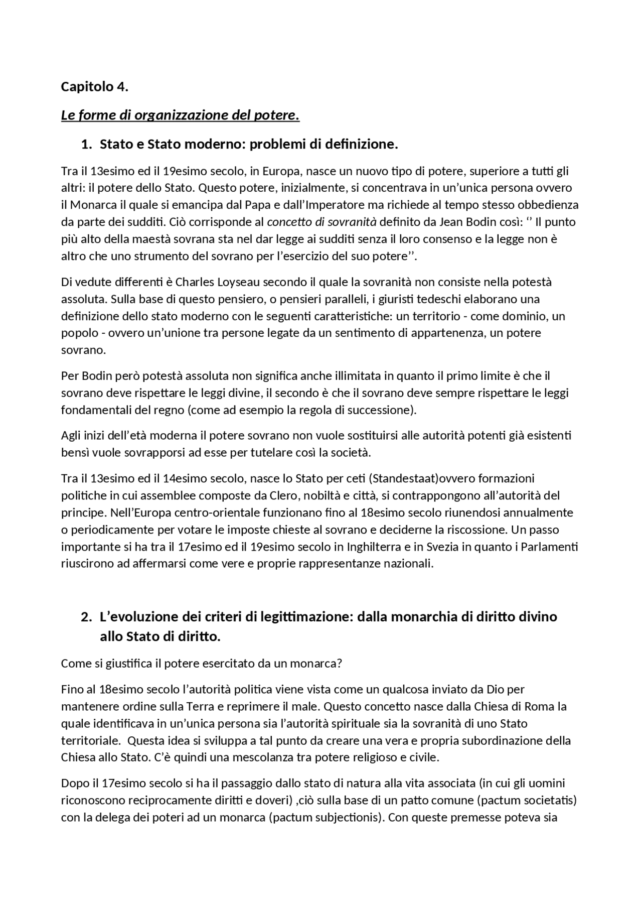 Riassunti Di Storia Moderna Del Manuale Capra Docsity