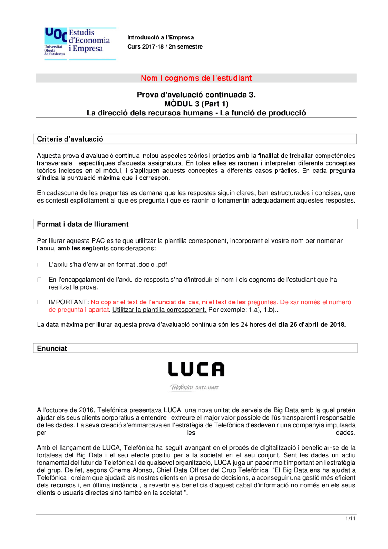 Solucio Pac 3 Intro Empresapdf Docsity