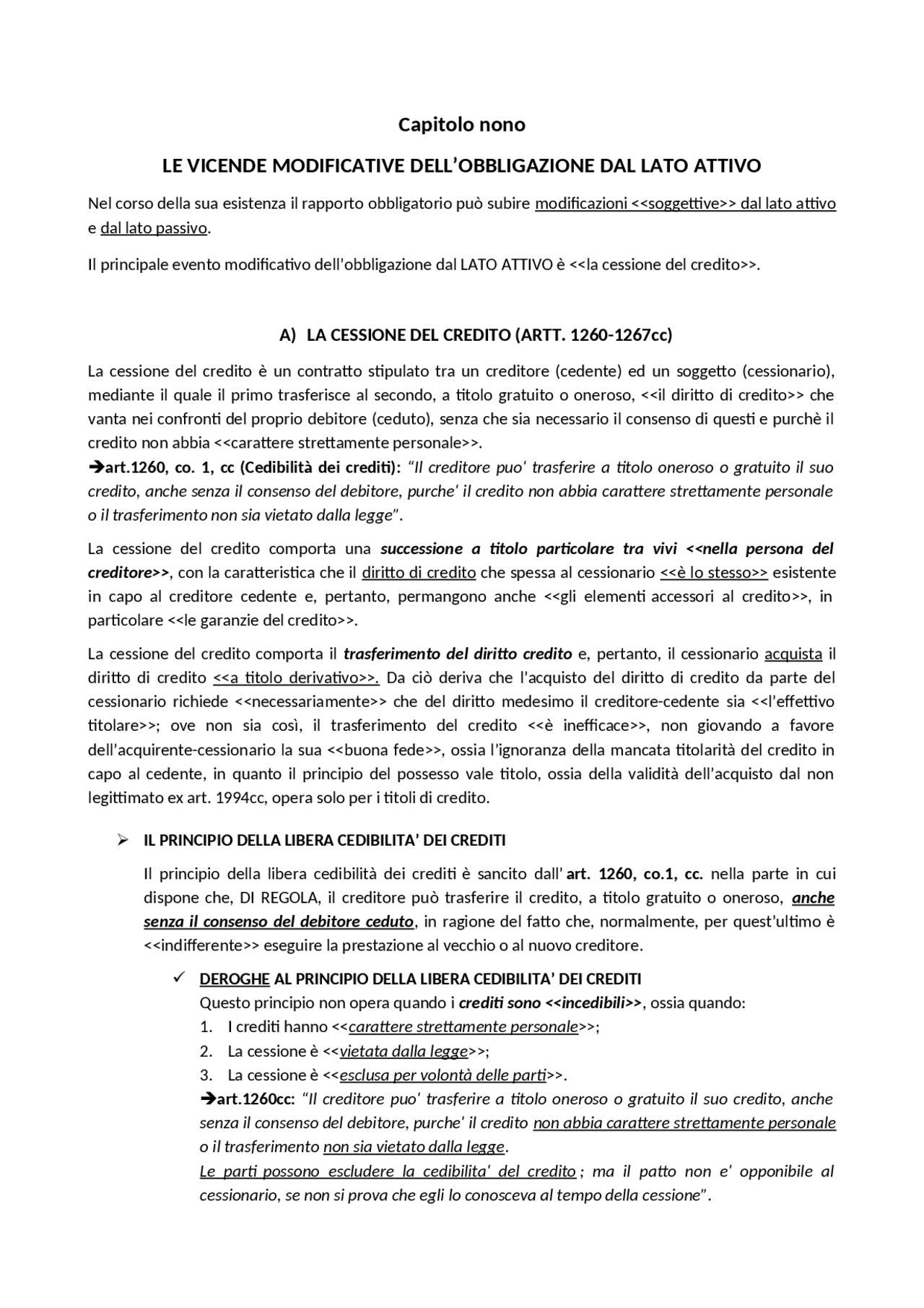 Bianca Contratti Capitolo Ix Docsity