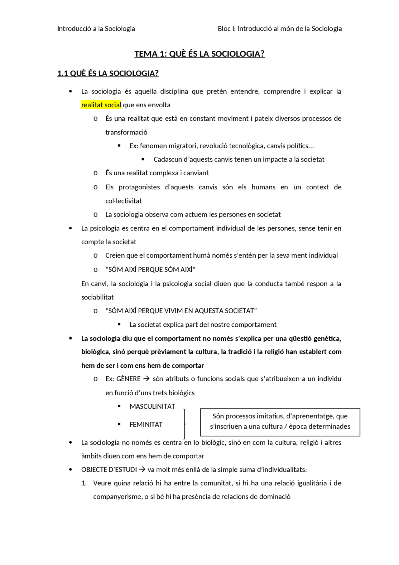 Introducció A La Sociologia Docsity
