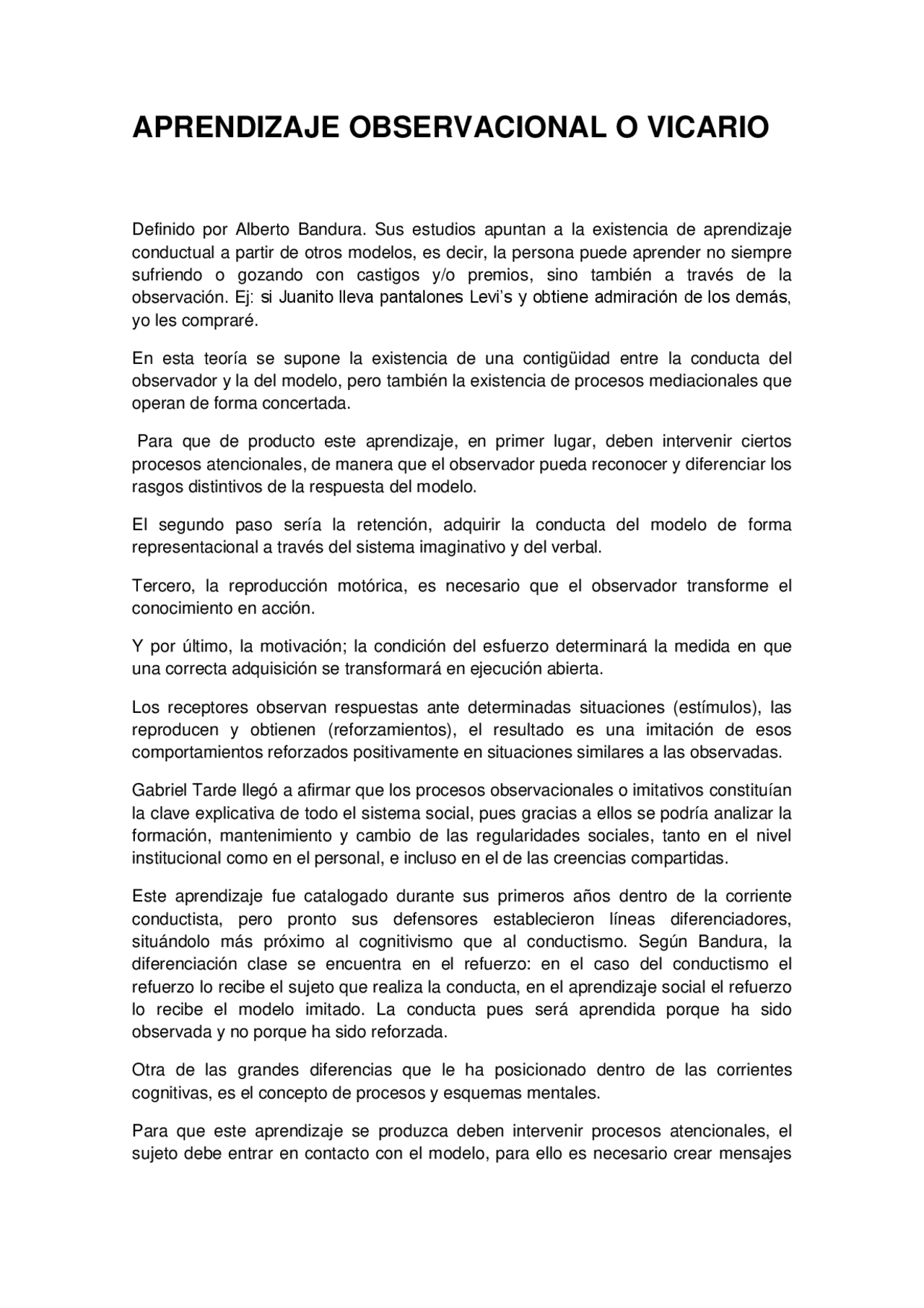 Proceso De Aprendizaje Observacional