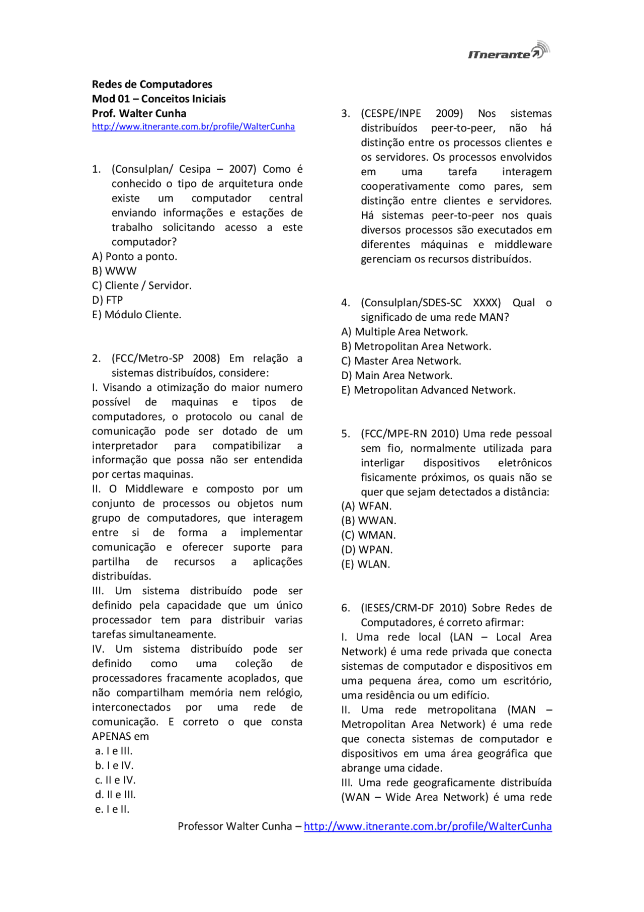 Apostila De Redes De Computadores Docsity