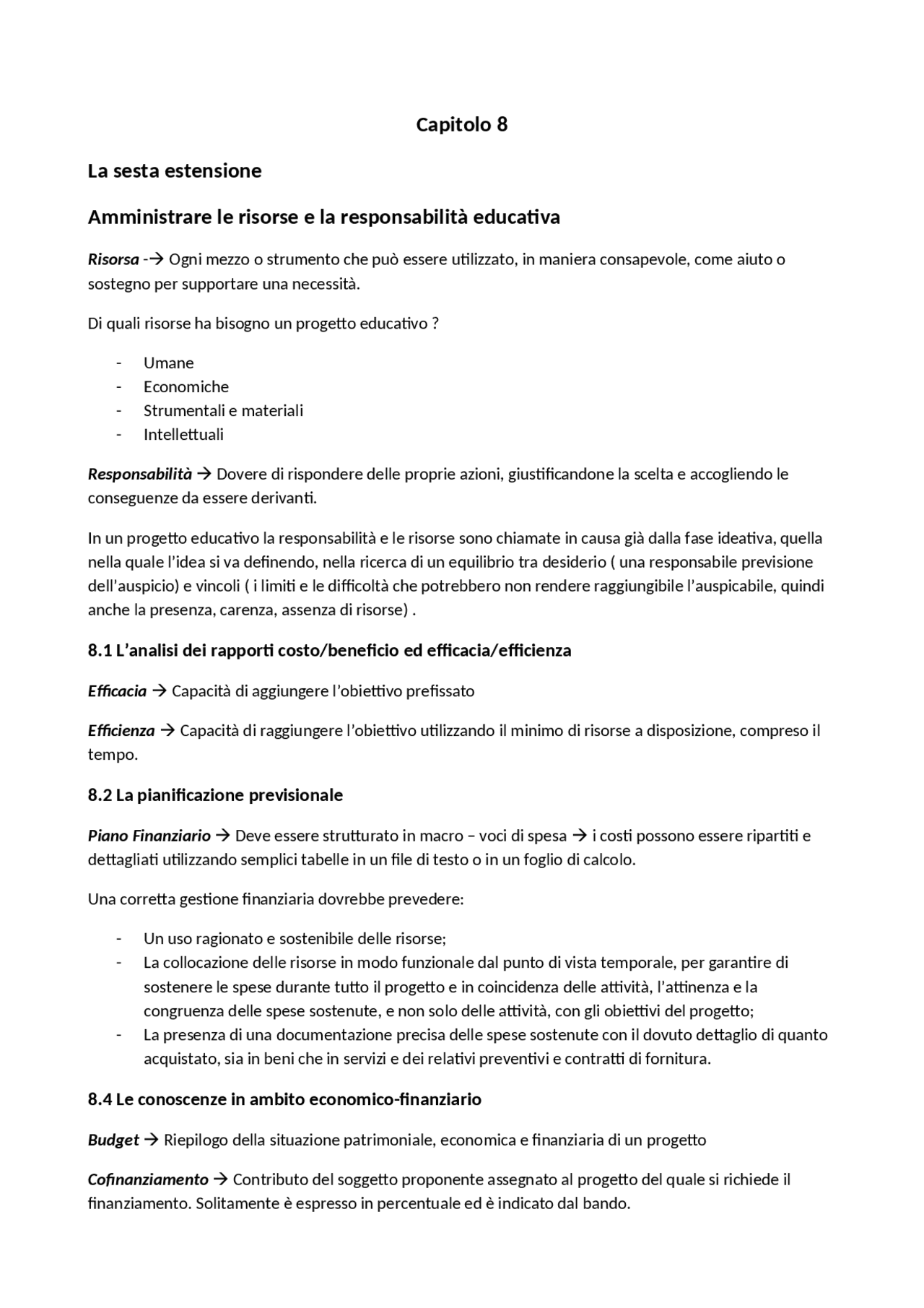 LA SESTA ESTENSIONE - - Docsity