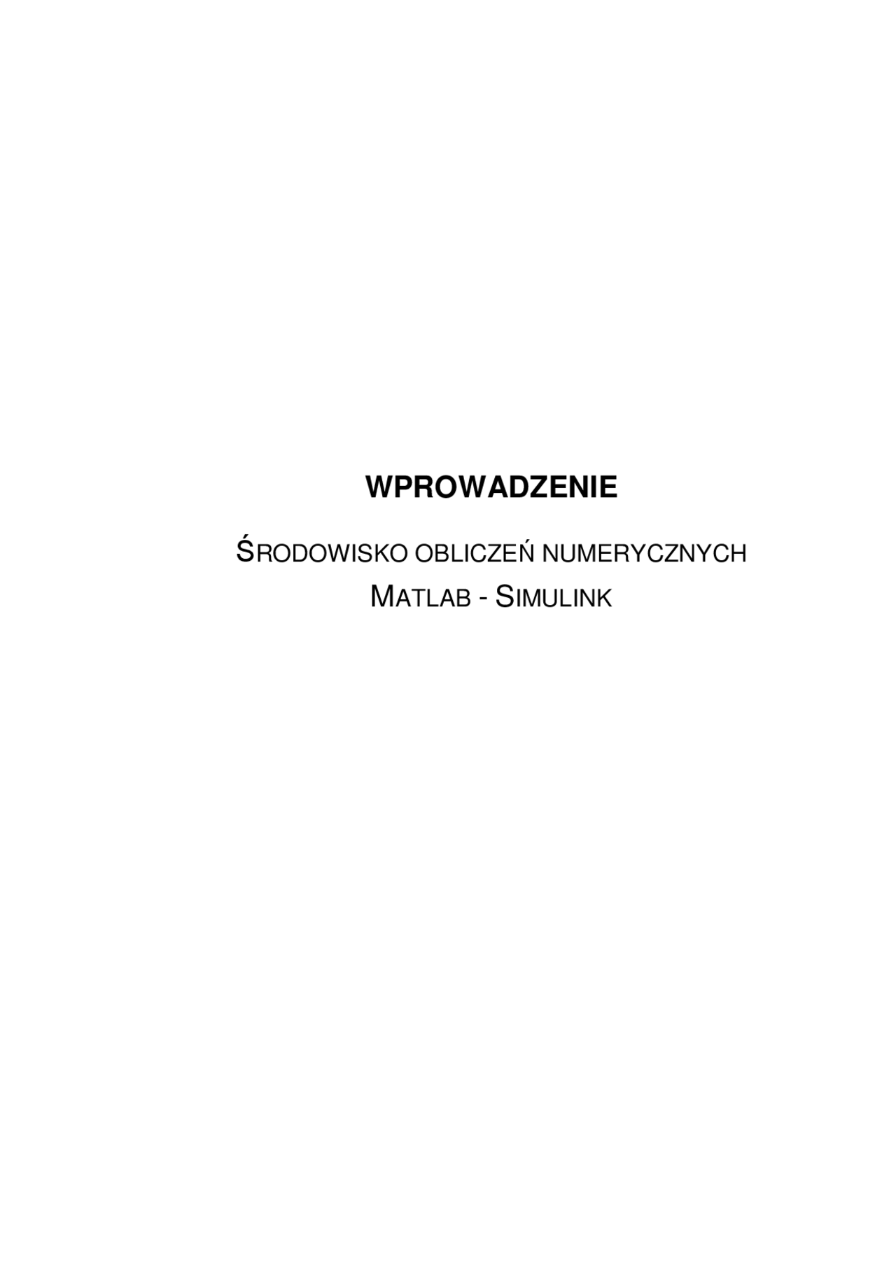 Matlab Simulink Wprowadzenie Docsity