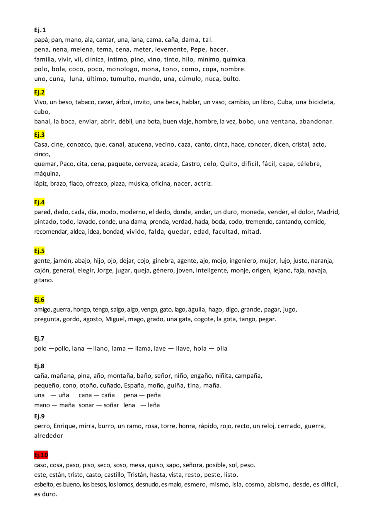 Spanish phonetics beginner - Docsity