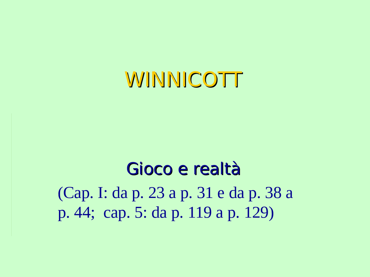 Winnicott E Il Gioco Appunti Di Pedagogia Docsity
