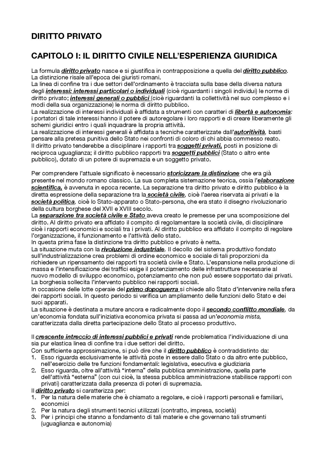 Diritto Civile Bruno Troisi Dispense Di Diritto Civile Docsity