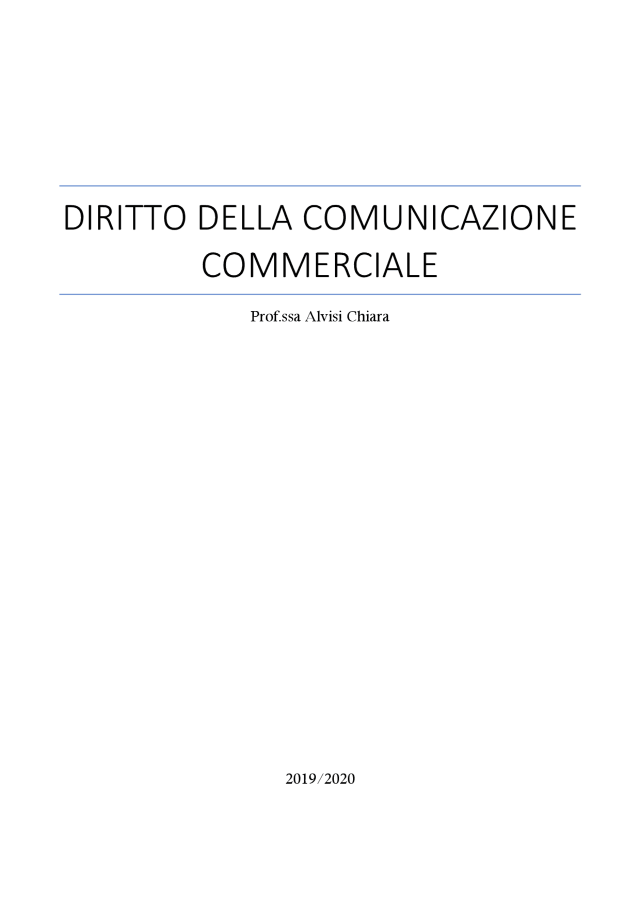 Diritto Della Comunicazione Commerciale Alvisi Docsity
