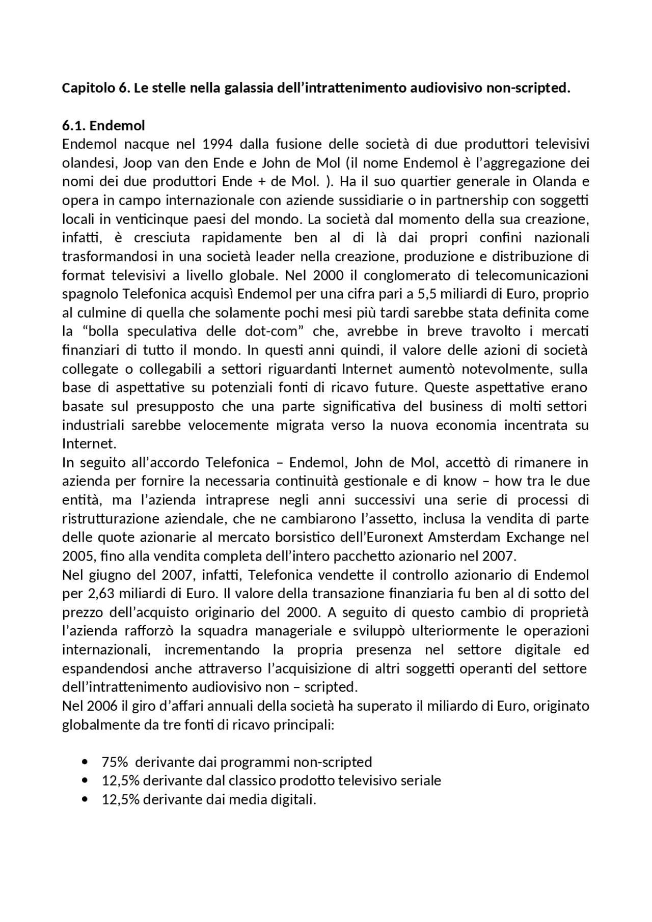 Riassunto Capitolo 6 Libro Docsity
