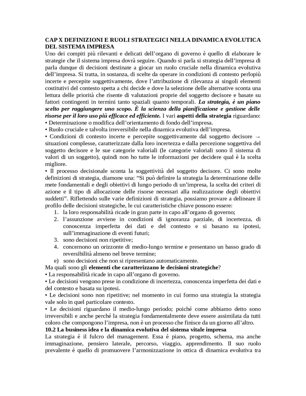 Riassunto Capitolo 10 Management Barilesancetta Docsity