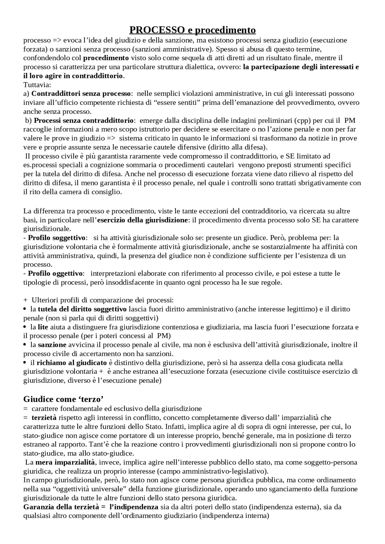 Riassunto Di Tutele Giurisdizionali E Procedure Alternative Docsity