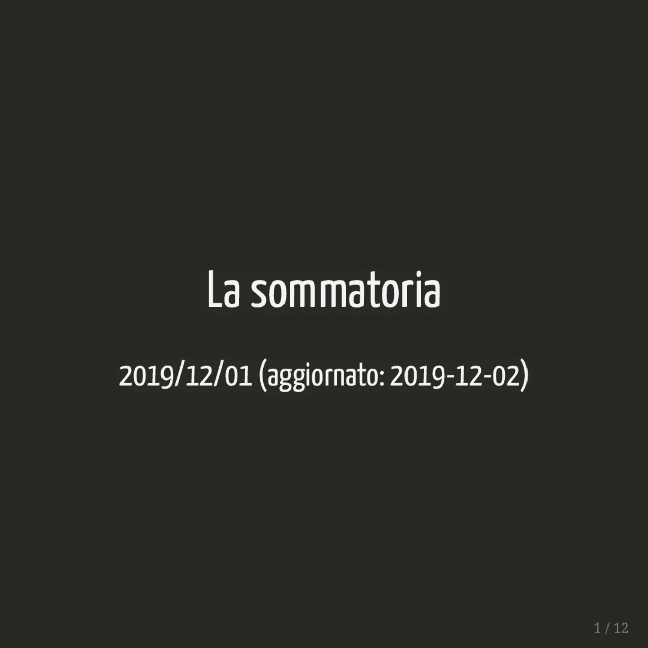 Sommatoria di funzioni - Docsity