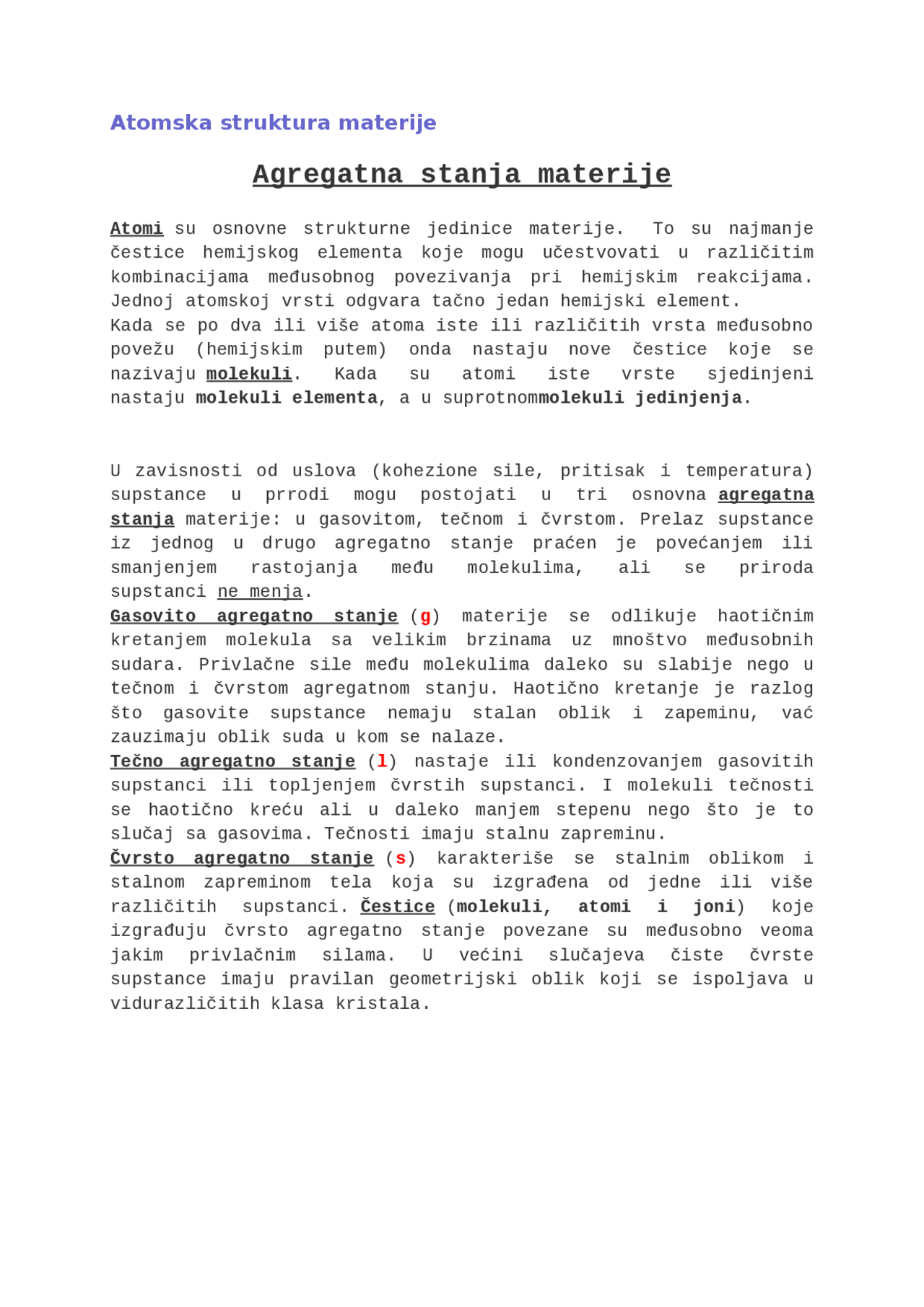 Skripta Iz Opste Hemije Rezime Predlog Opšta Hemija Docsity
