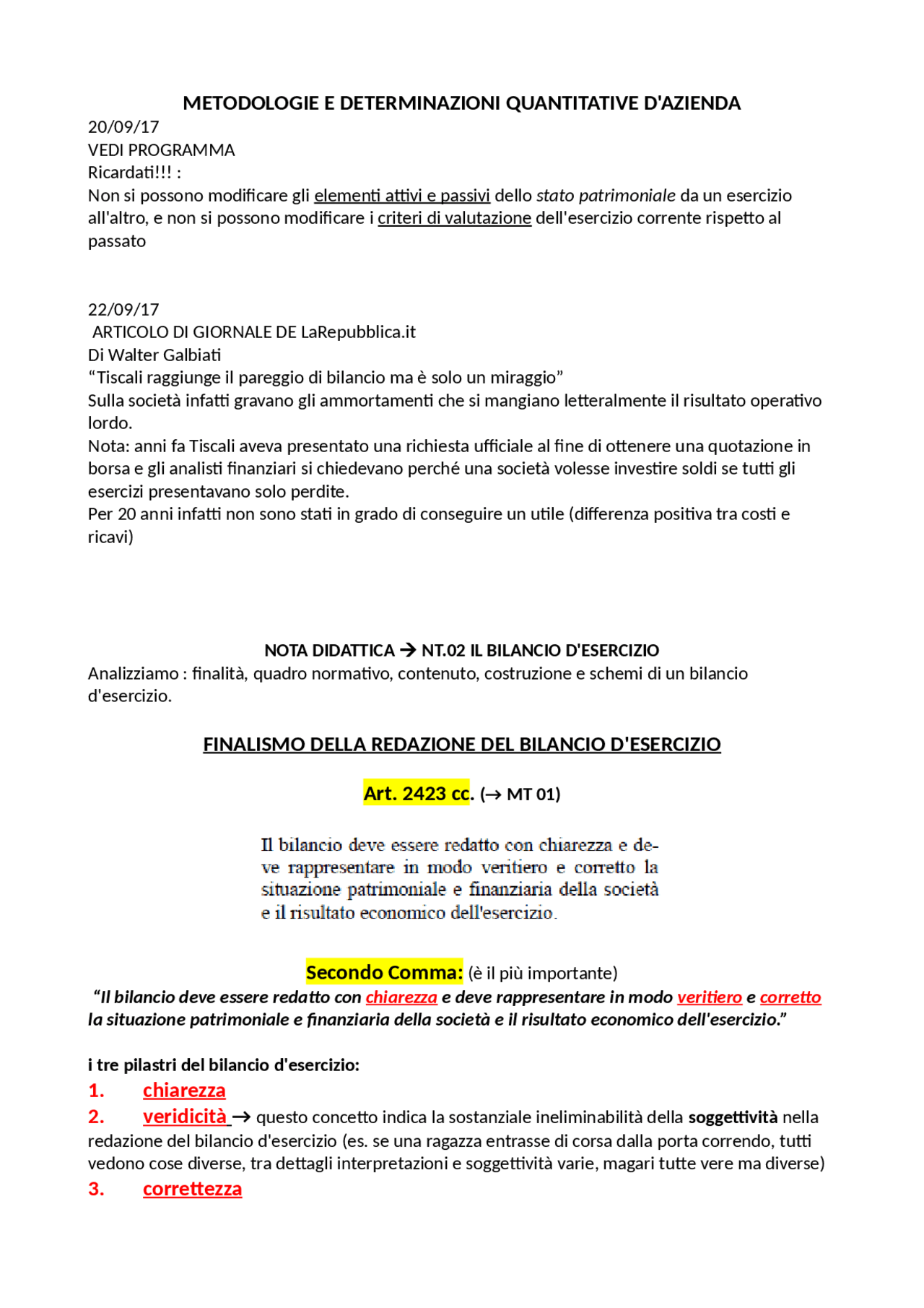 Appunti Teoria Metodologie E Determinazioni Quantitative Dazienda