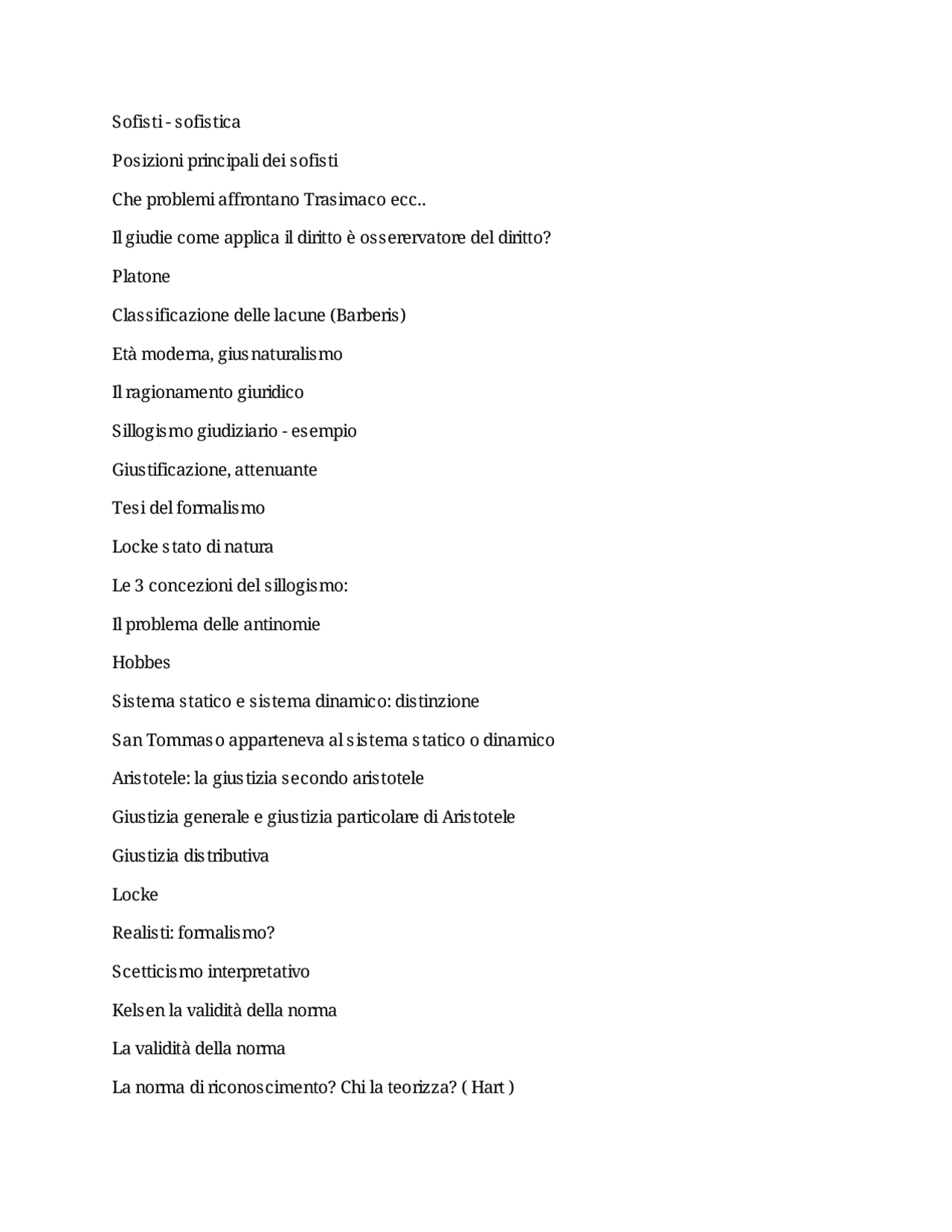 Domande Esame Filosofia Del Diritto Sassari Prove Desame Di