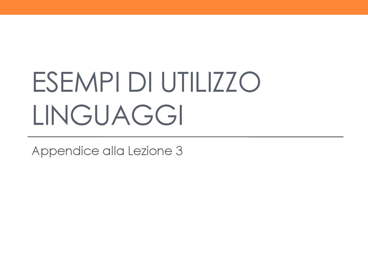 Esempi Di Linguaggi Di Programmazione Docsity