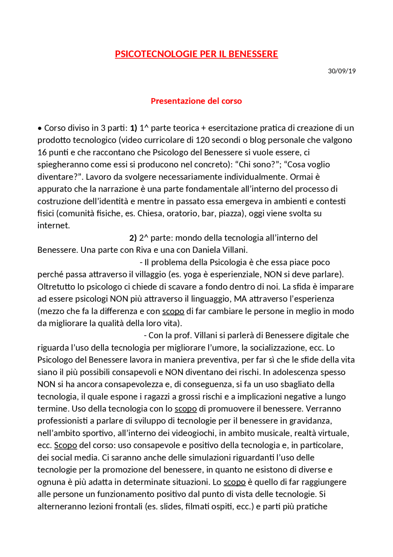 Psicotecnologie Per Il Benessere Docsity