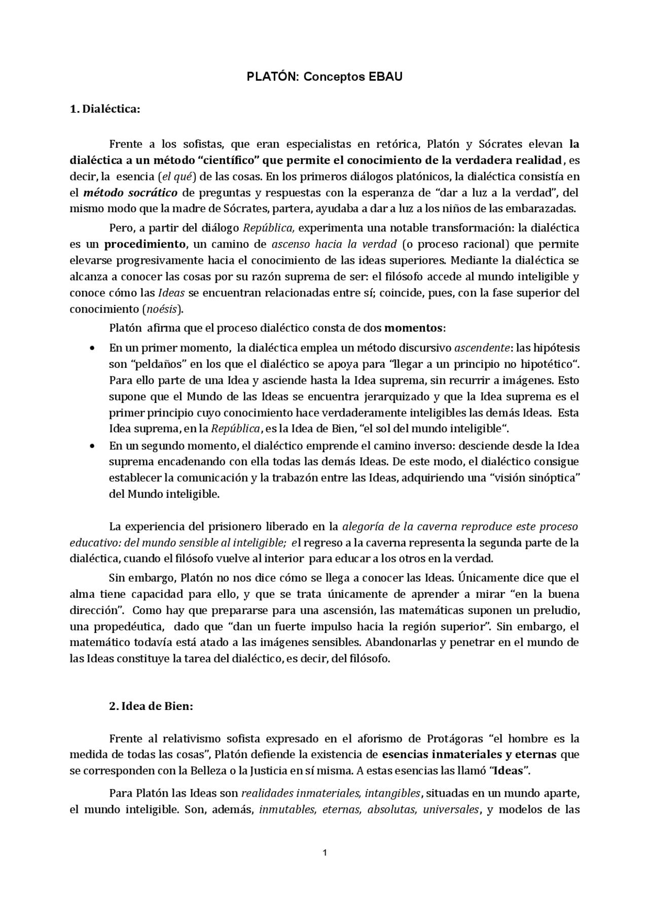 Contenidos Ebau De Platón Docsity